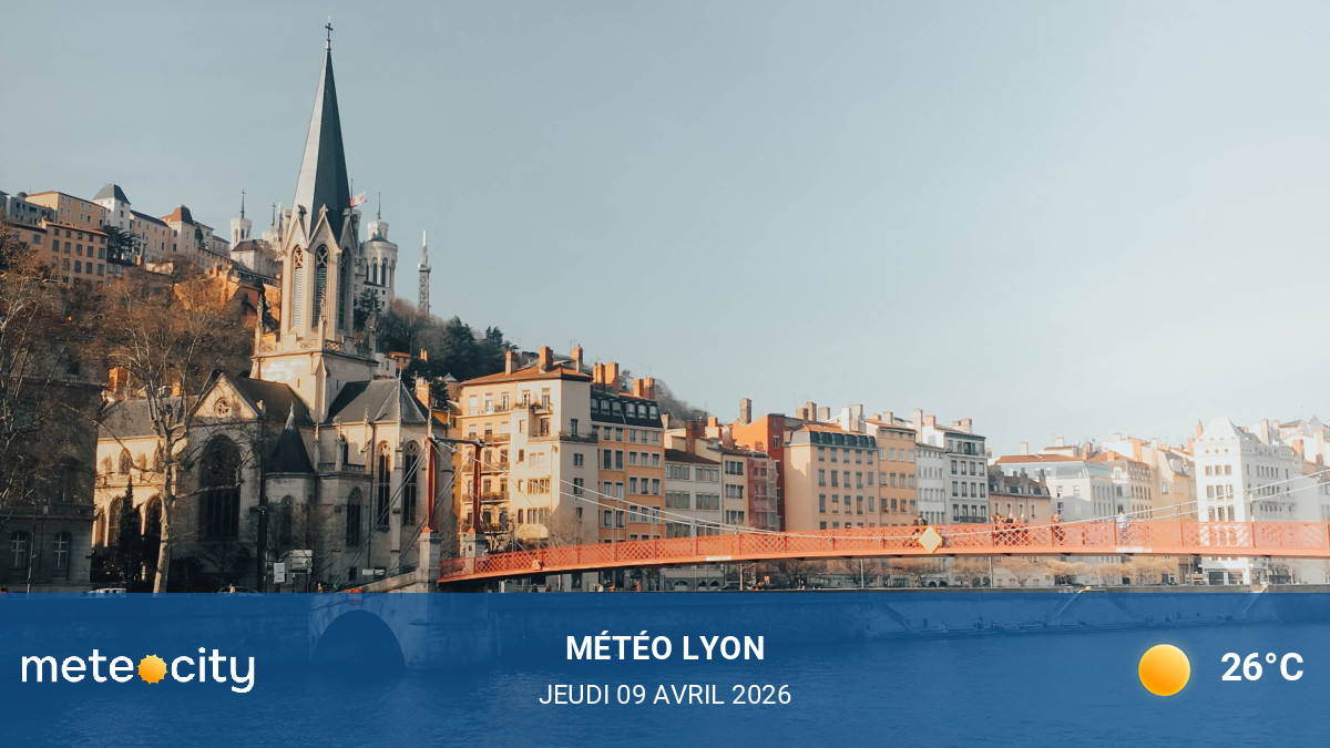 Lyon : prévisions météo du jeudi 09 avril 2026